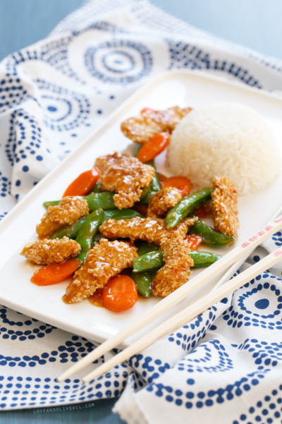 Sweet Chili Sesame Chicken | Love and Olive Oil