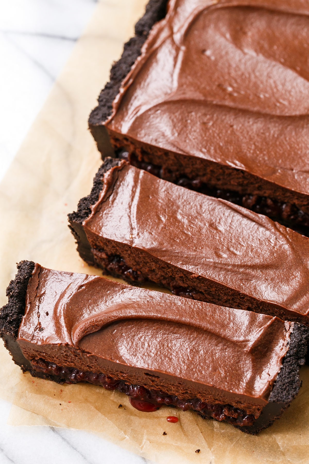 Tart Cherry Chocolate Tart | Love and Olive Oil