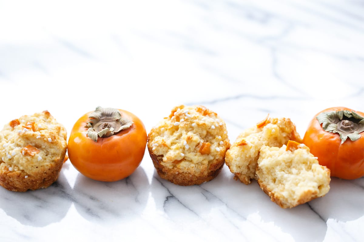 Ginger Persimmon Scone Muffins | Love and Olive Oil