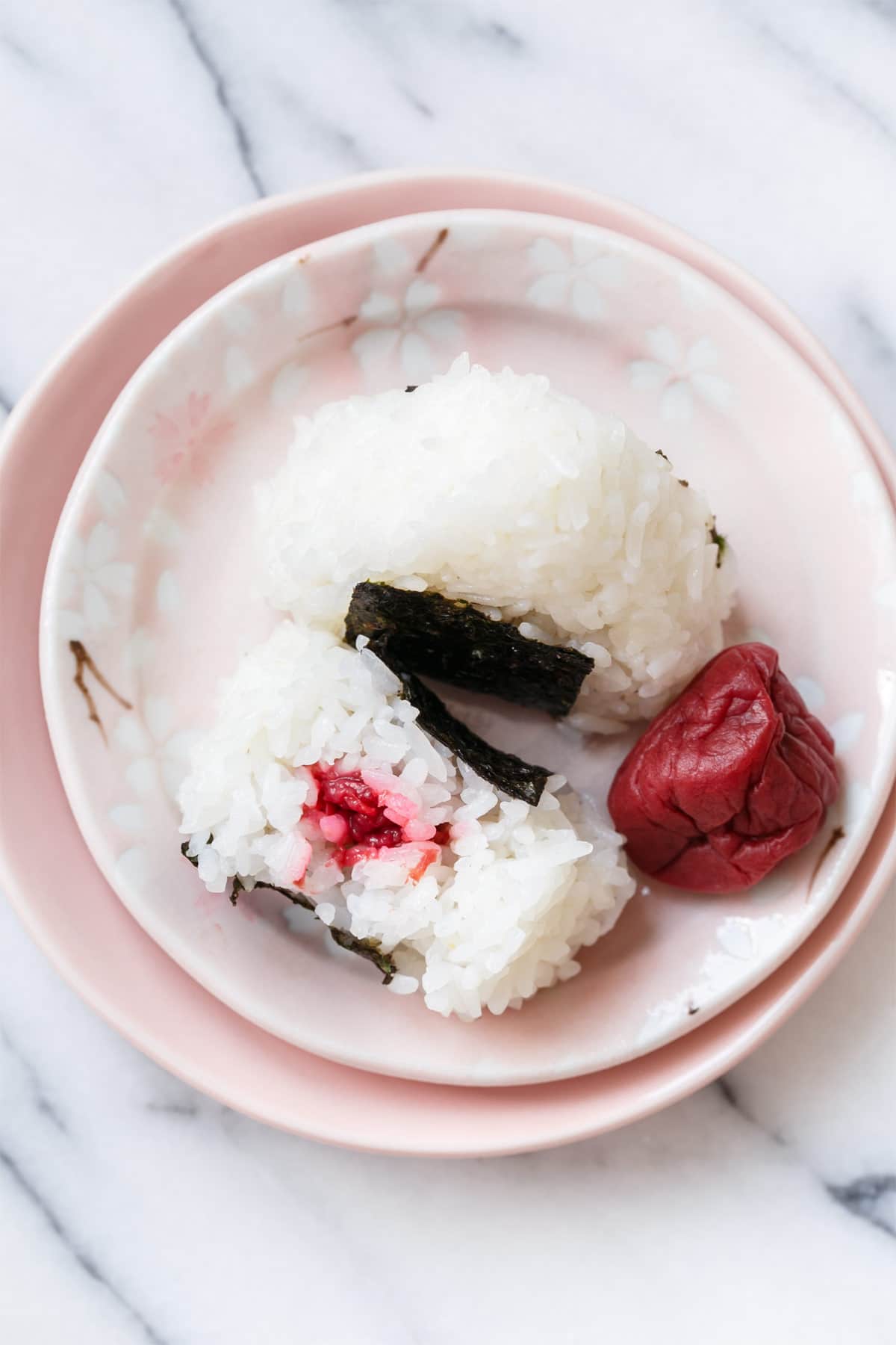 Umeboshi Onigiri (Rice Balls with Japanese Salt Plums) | Love and Olive Oil