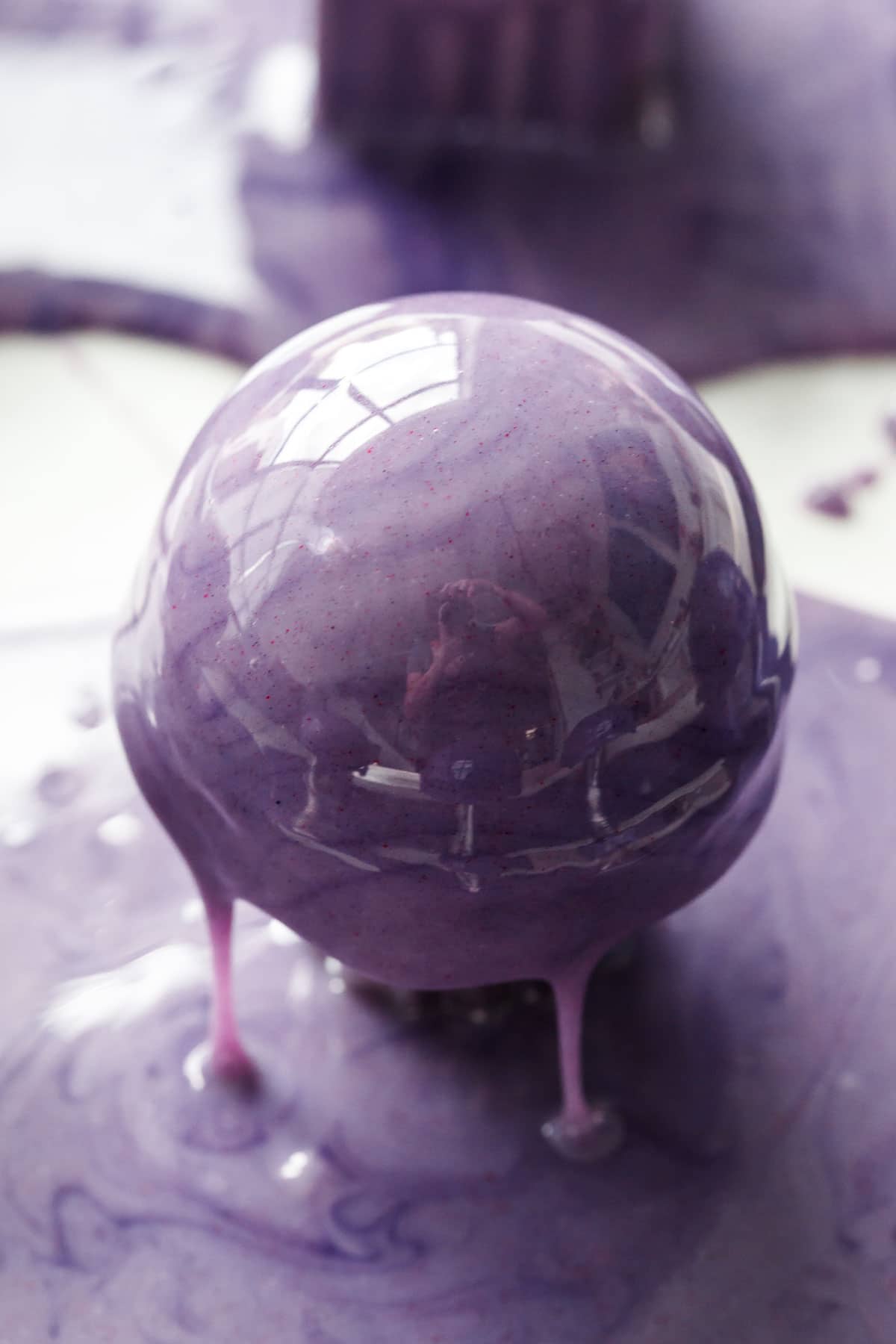 Mini Blueberry Mousse Cakes with Mirror Glaze | Love and Olive Oil