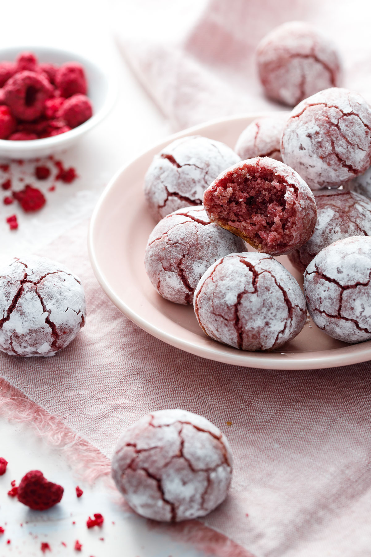 Raspberry Amaretti Cookies | Love and Olive Oil