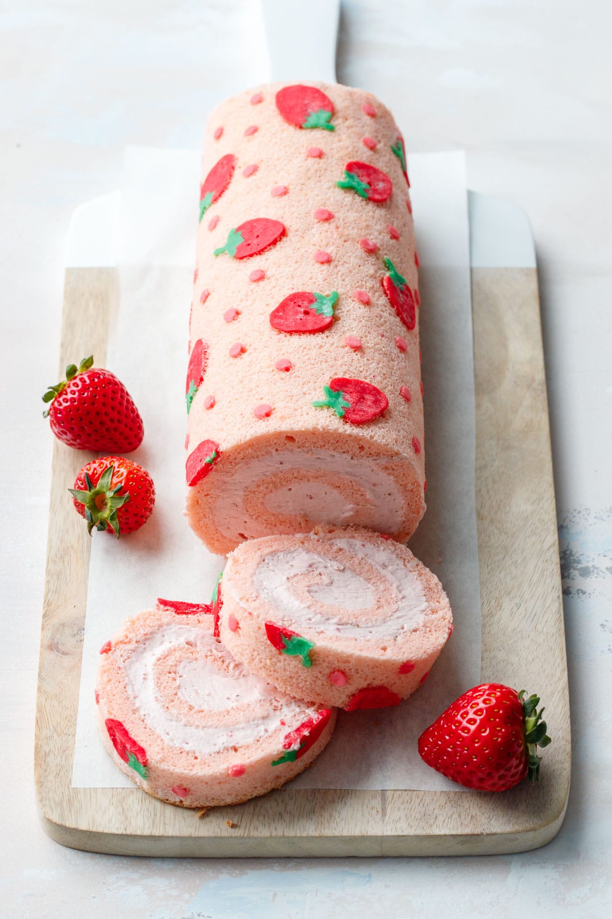 Strawberry Cake Roll | Love and Olive Oil