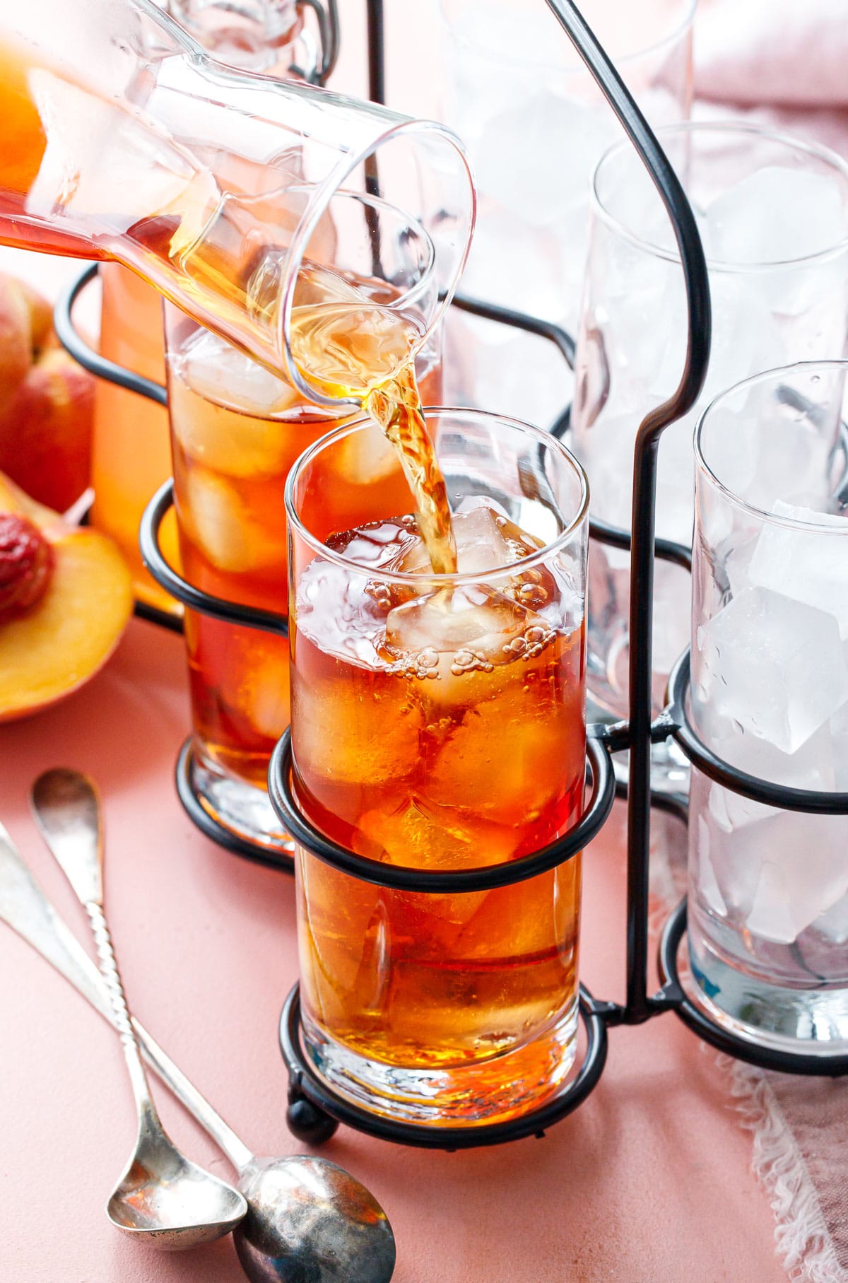 Cold Brew Peach Iced Tea | Love and Olive Oil