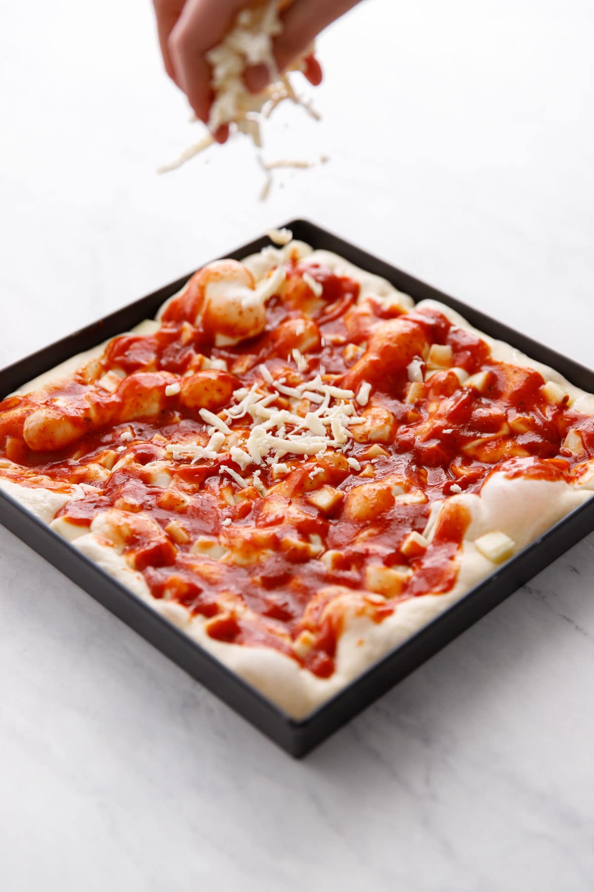 Detroit-Style Pepperoni and Pickled Pepper Pan Pizza | Love and Olive Oil