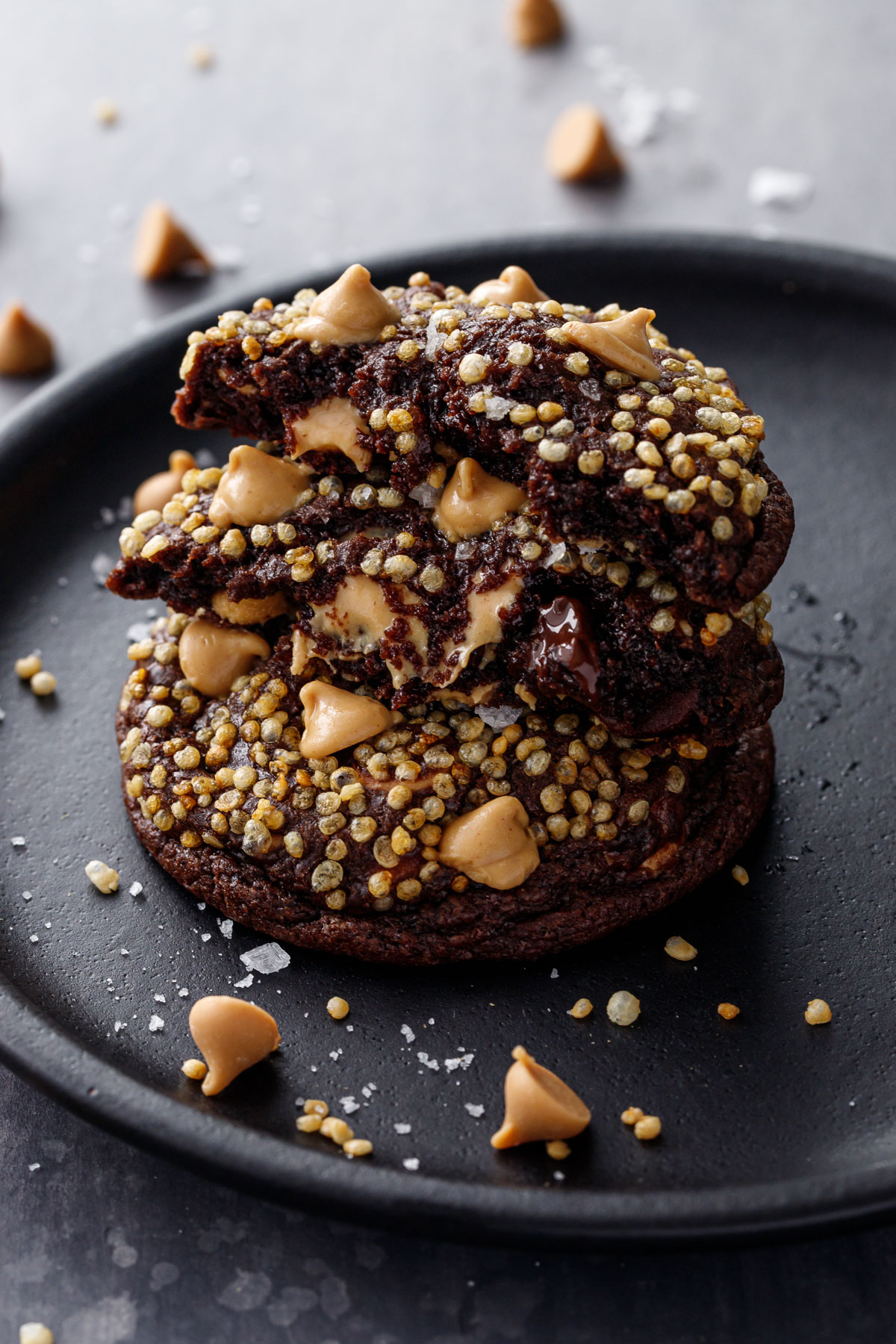 Chocolate Peanut Butter Crunch Cookies | Love and Olive Oil