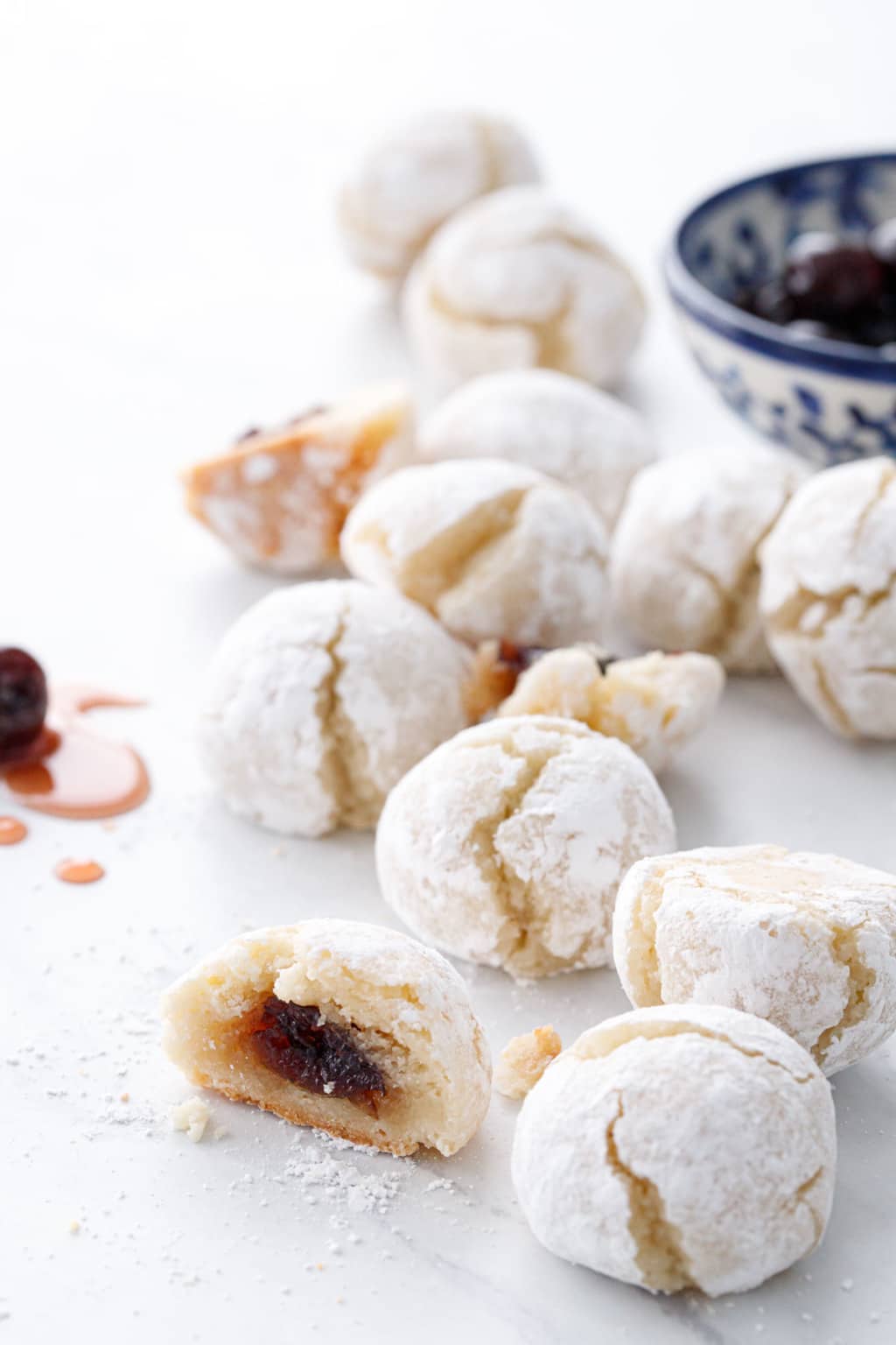 Stuffed Cherry Amaretti Cookies | Love and Olive Oil