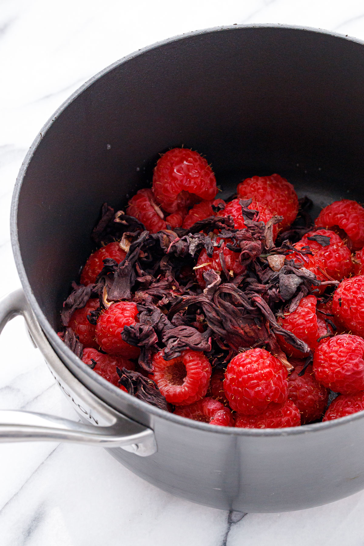 Toasted Brioche Ice Cream with Raspberry Caramel Swirl | Love and Olive Oil