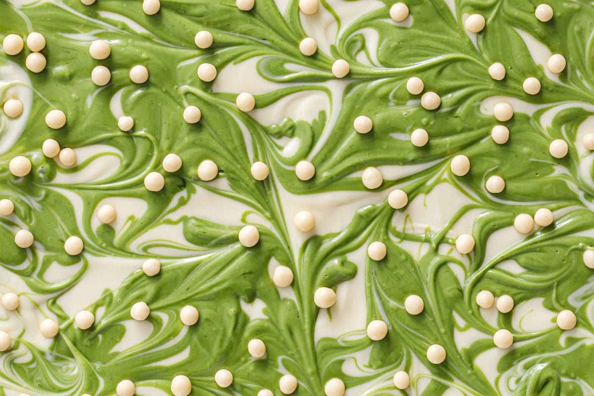 Matcha White Chocolate Crunch Bark | Love and Olive Oil