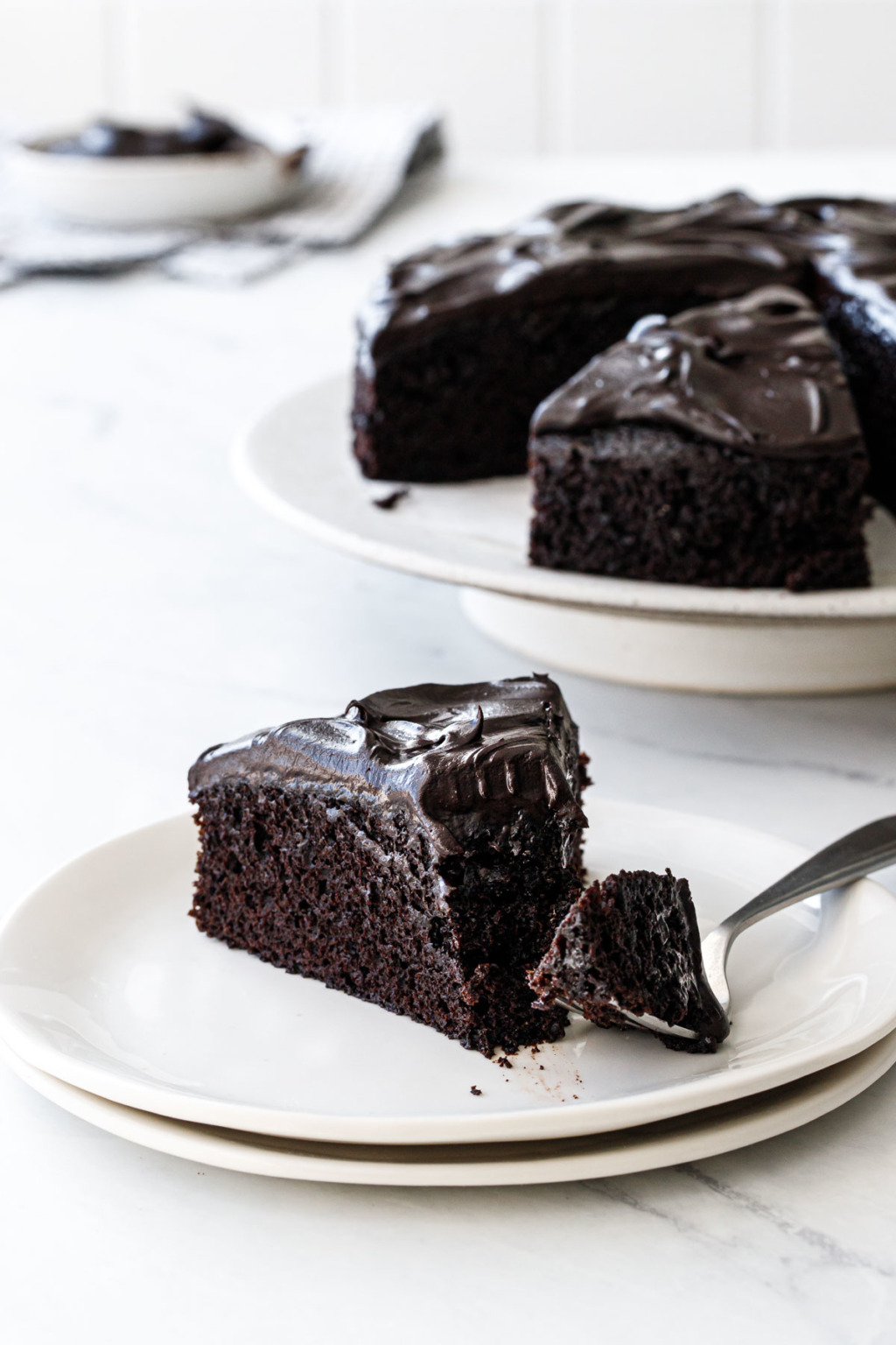 Sour Cream Chocolate Cake with Glossy Chocolate Frosting | Love and ...