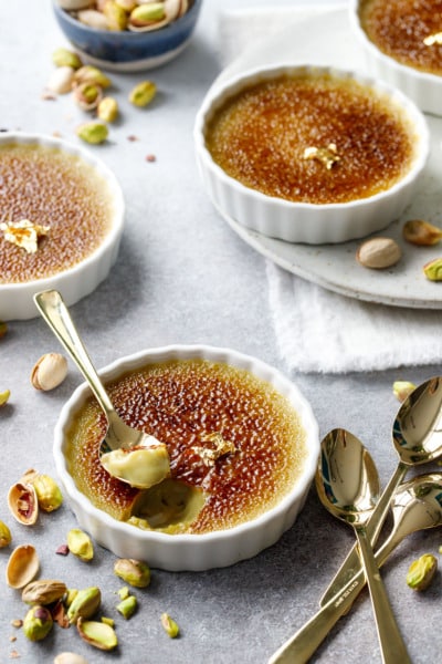 Pistachio Crème Brûlée | Love and Olive Oil