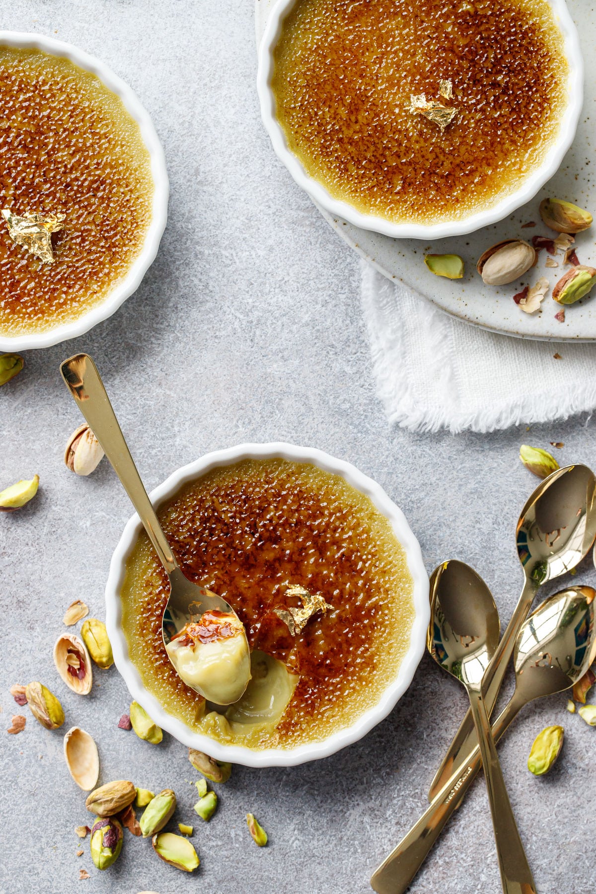 Pistachio Crème Brûlée | Love and Olive Oil