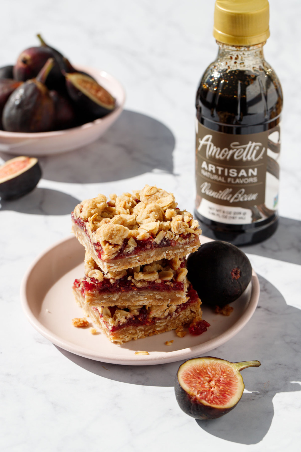 Fig, Apple & Vanilla Oat Crumb Bars | Love and Olive Oil
