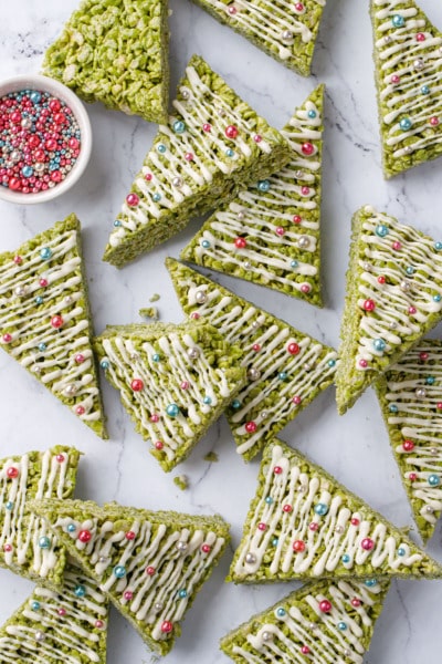 Matcha Rice Crispy Treats | Love and Olive Oil