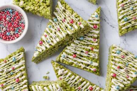 Matcha Rice Crispy Treats | Love and Olive Oil