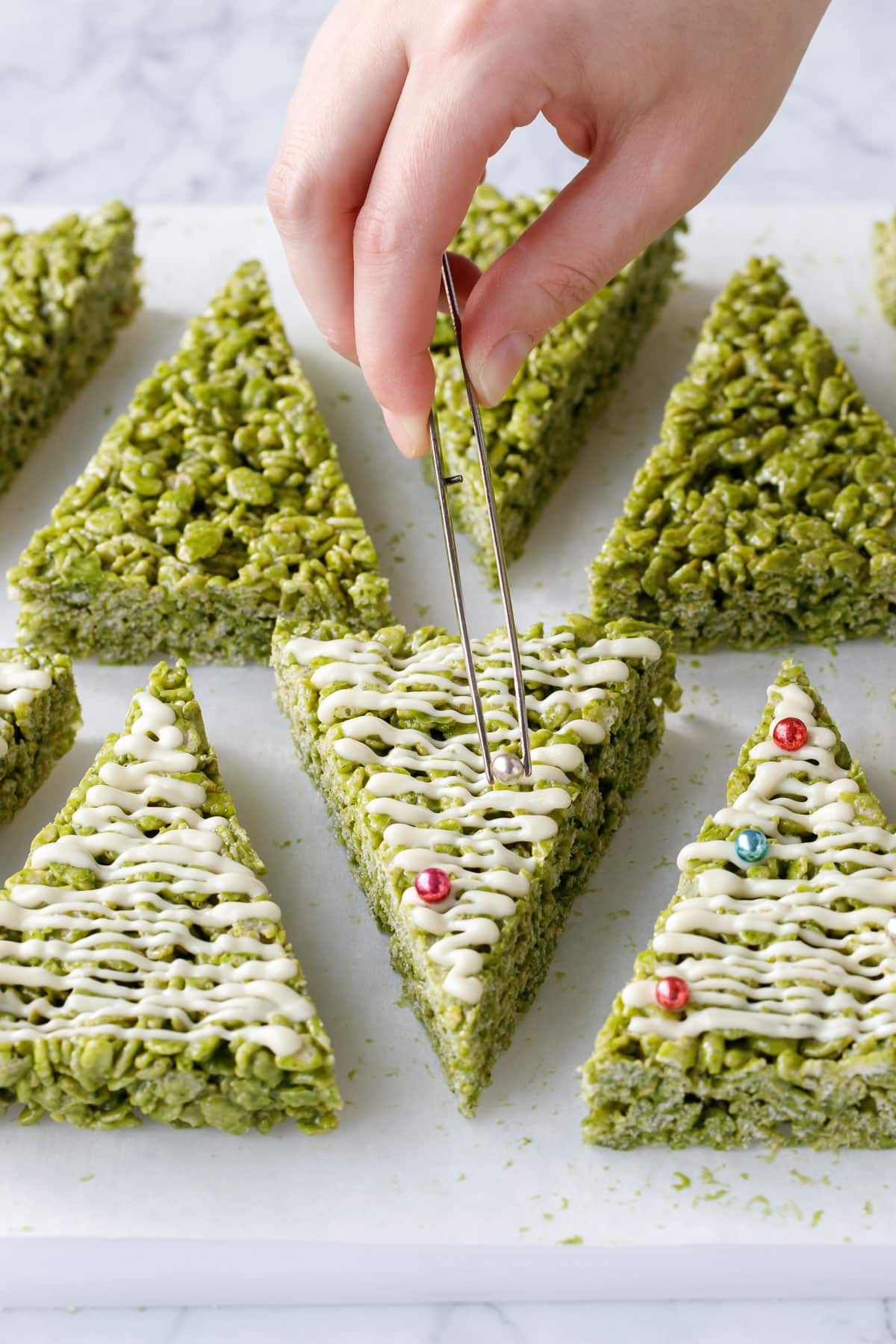 Matcha Rice Crispy Treats | Love and Olive Oil