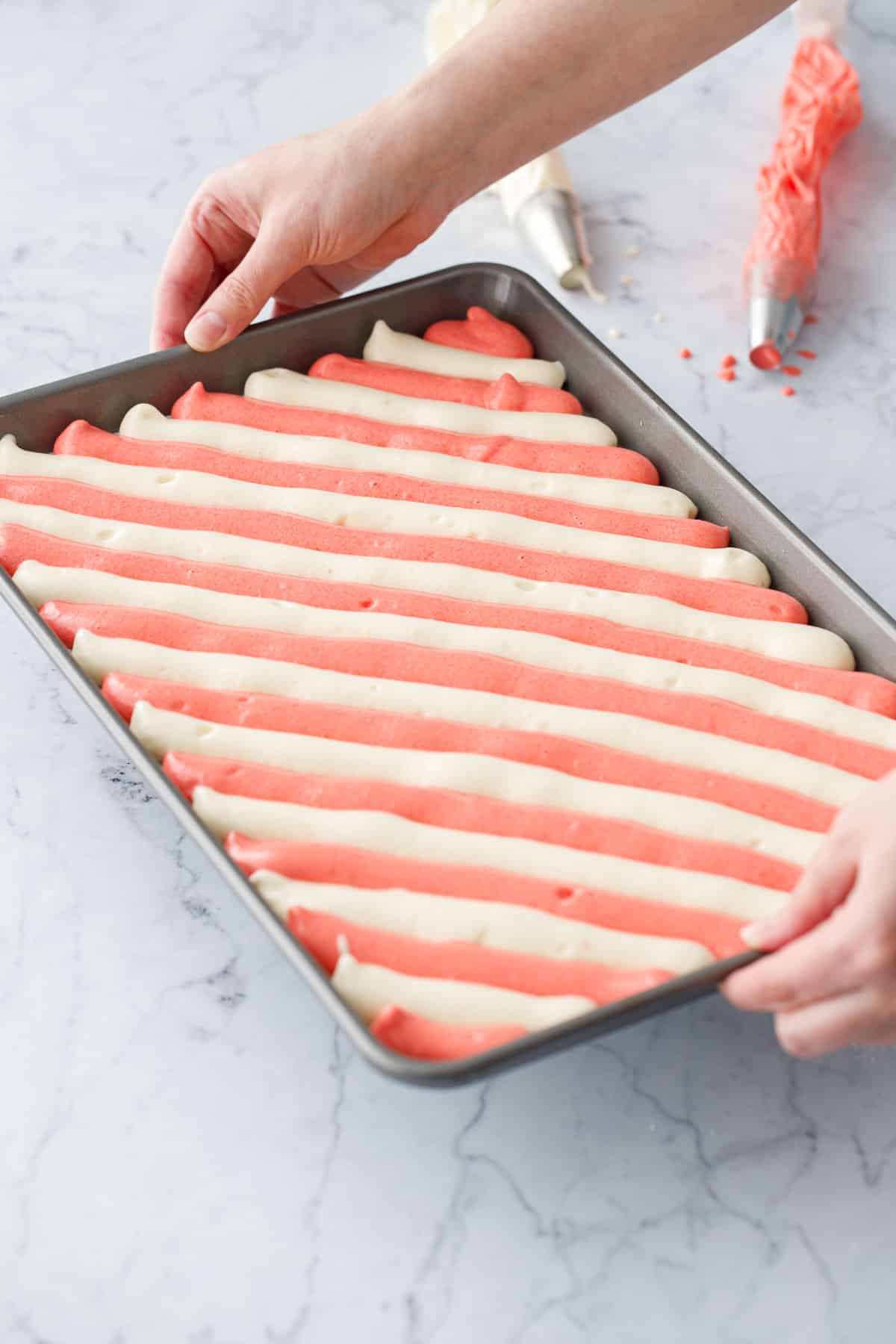 Candy Cane Cake Roll with Chocolate Peppermint Whipped Cream | Love and ...
