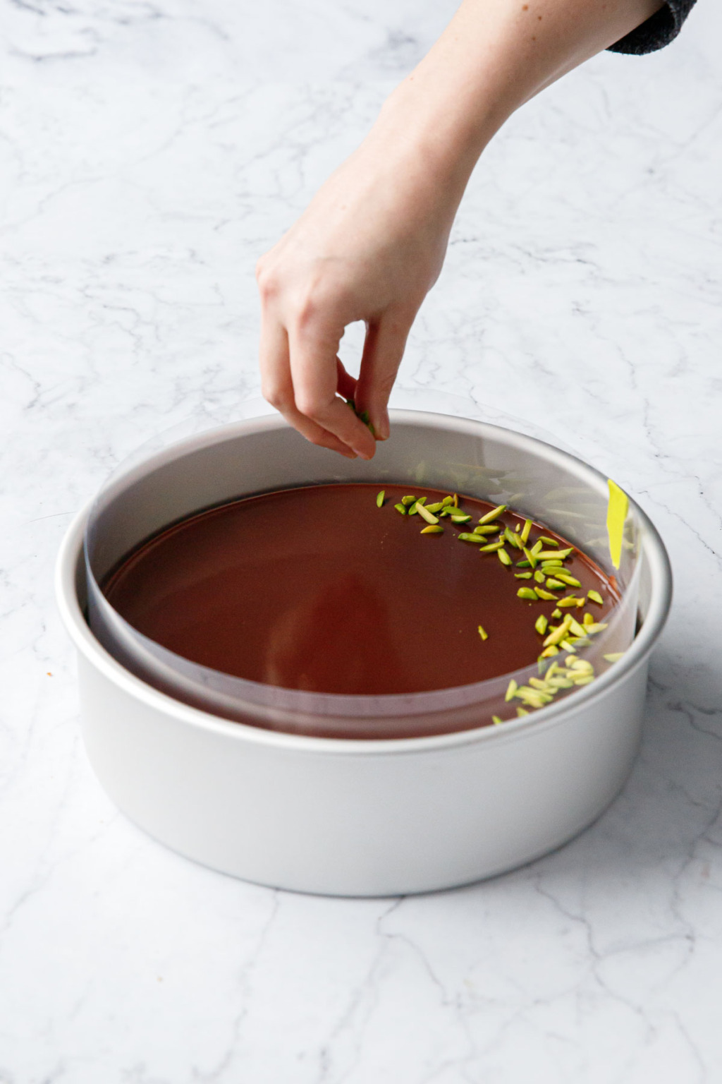 Flourless Pistachio Cake with Chocolate Ganache | Love and Olive Oil