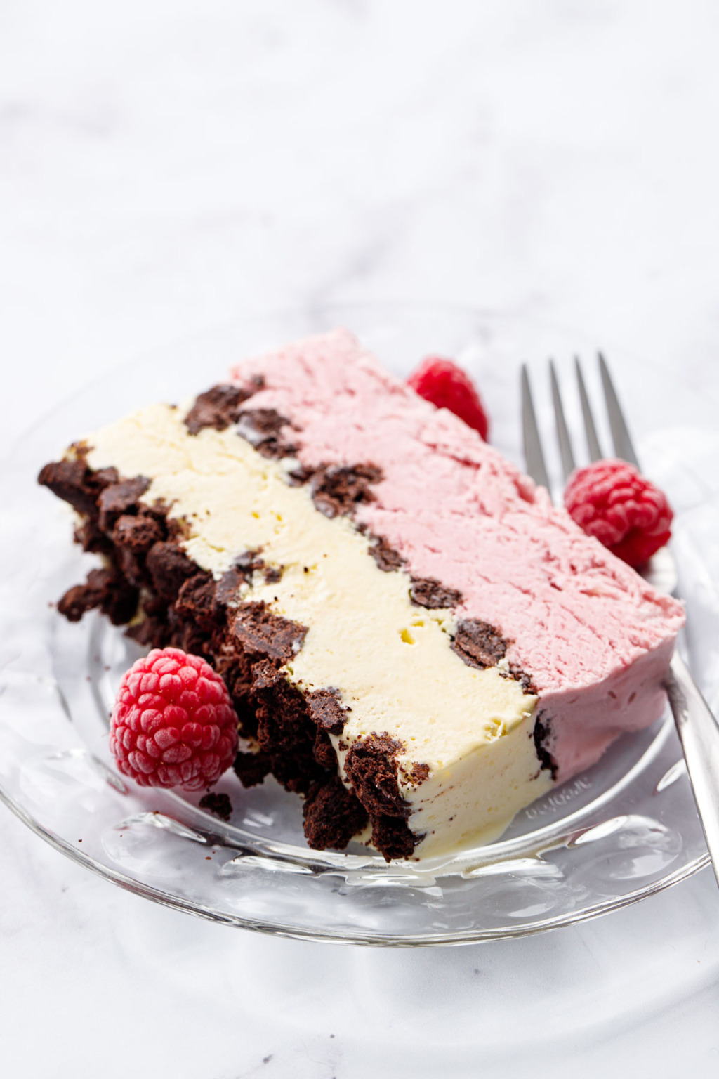 Raspberry & Passion Fruit Semifreddo with Chocolate Crumbs | Love and ...