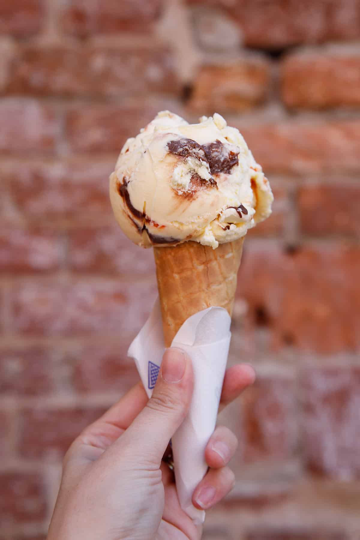 Candied Orange Ice Cream with Chocolate Fudge Swirl (Crema del Doge ...