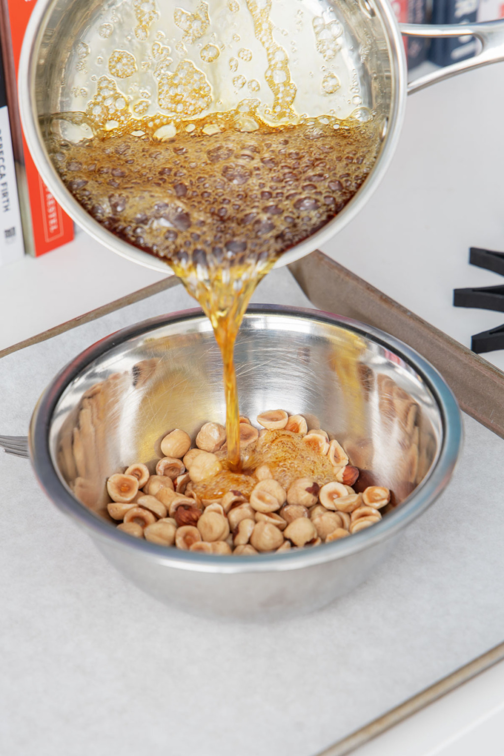Caramelized Candied Hazelnuts (Clusters and Spikes) | Love and Olive Oil