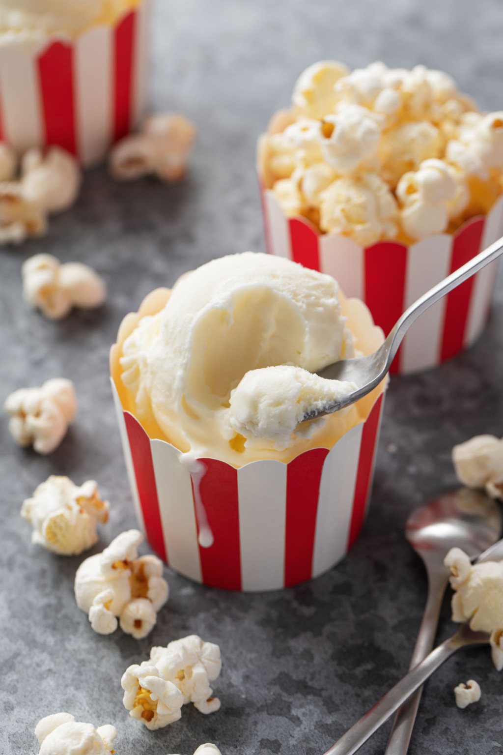 Buttered Popcorn Ice Cream (Eggless!) | Love and Olive Oil