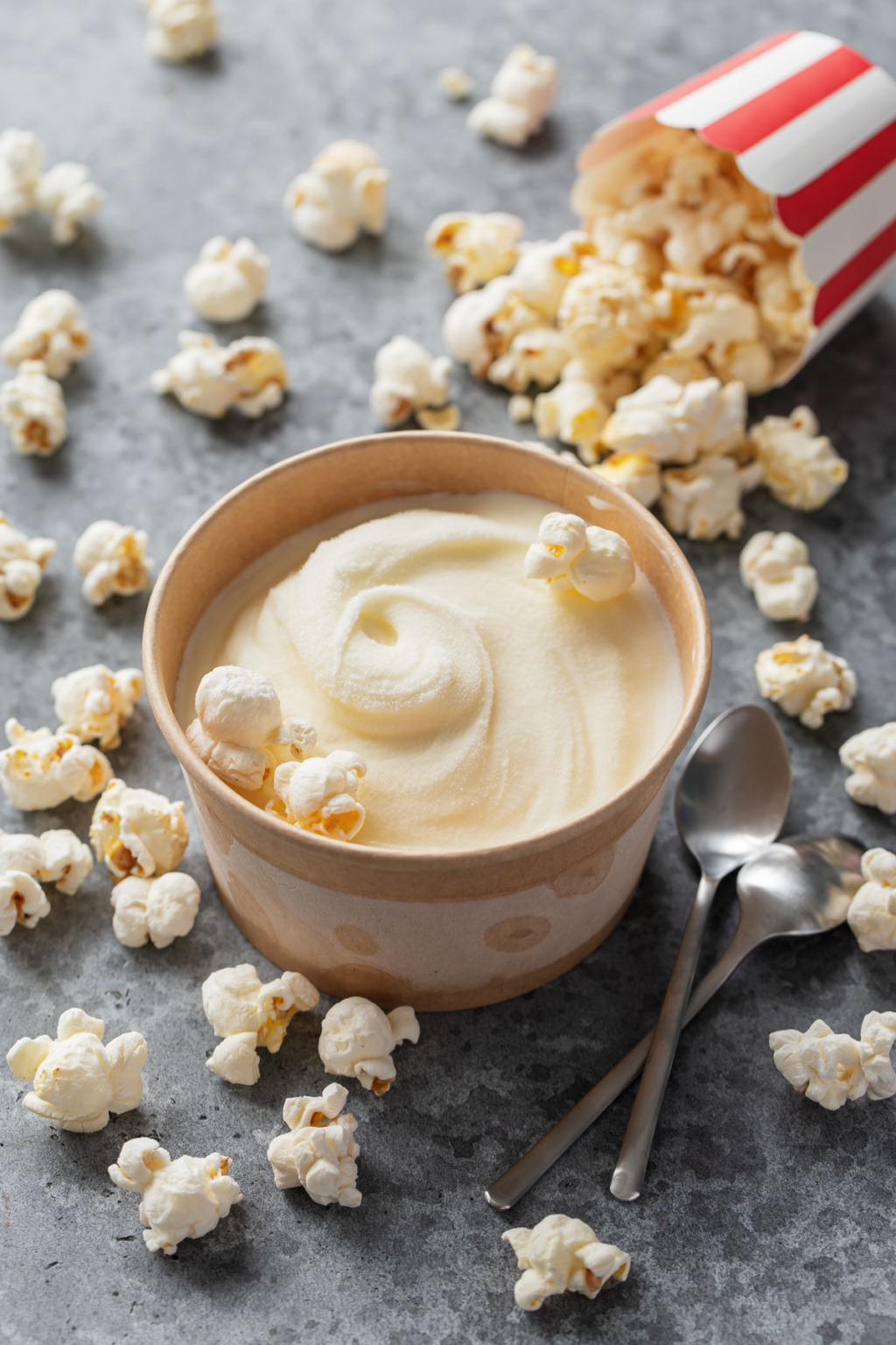 Buttered Popcorn Ice Cream (Eggless!) | Love and Olive Oil