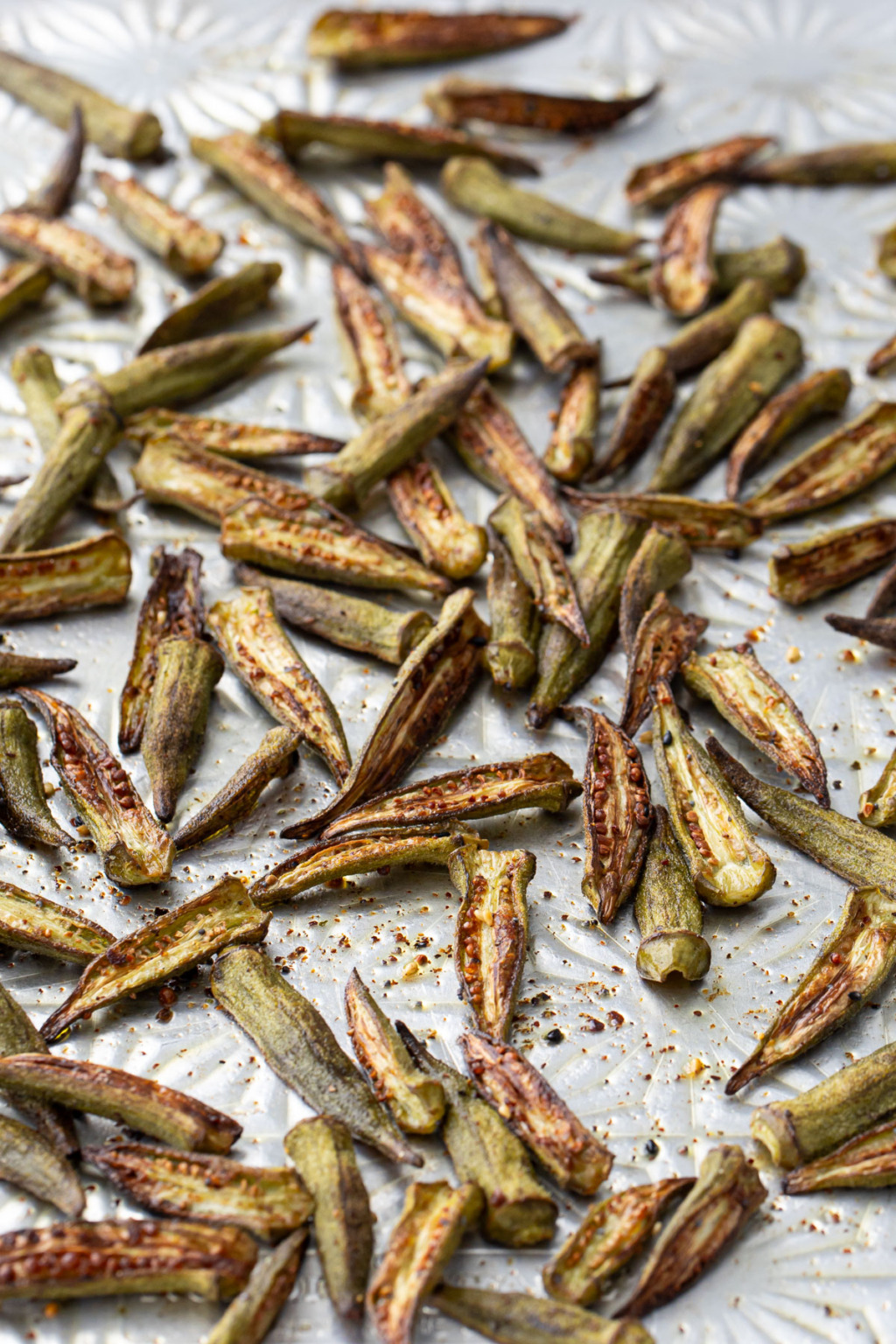 Crispy Oven-Roasted Okra | Love and Olive Oil