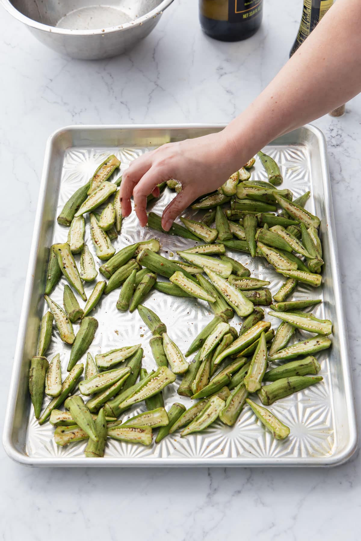 Crispy Oven-Roasted Okra | Love and Olive Oil