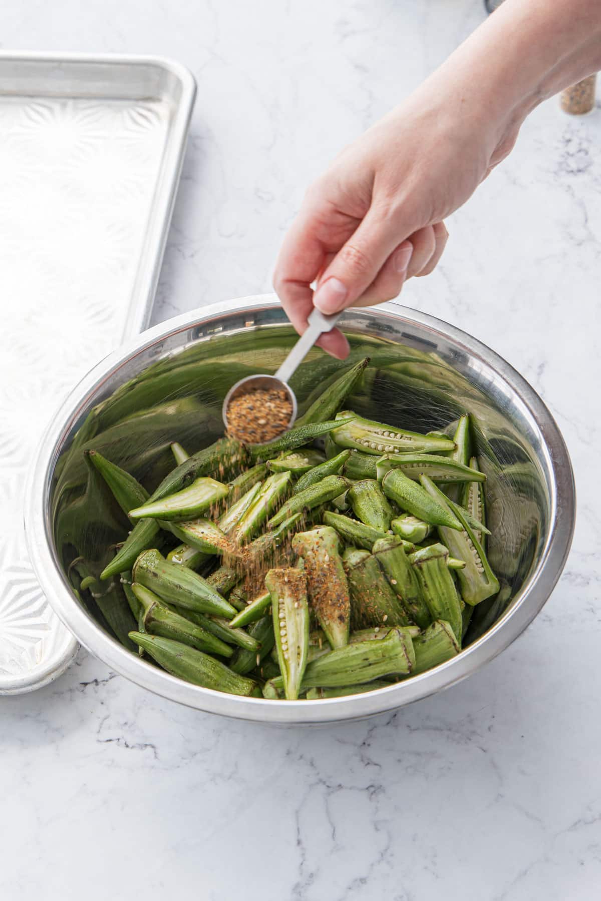 Crispy Oven-Roasted Okra | Love and Olive Oil