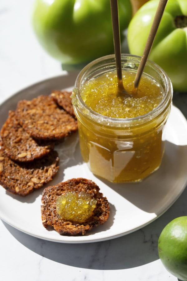 Old-Fashioned Green Tomato Jam with Lime & Cinnamon | Love and Olive Oil